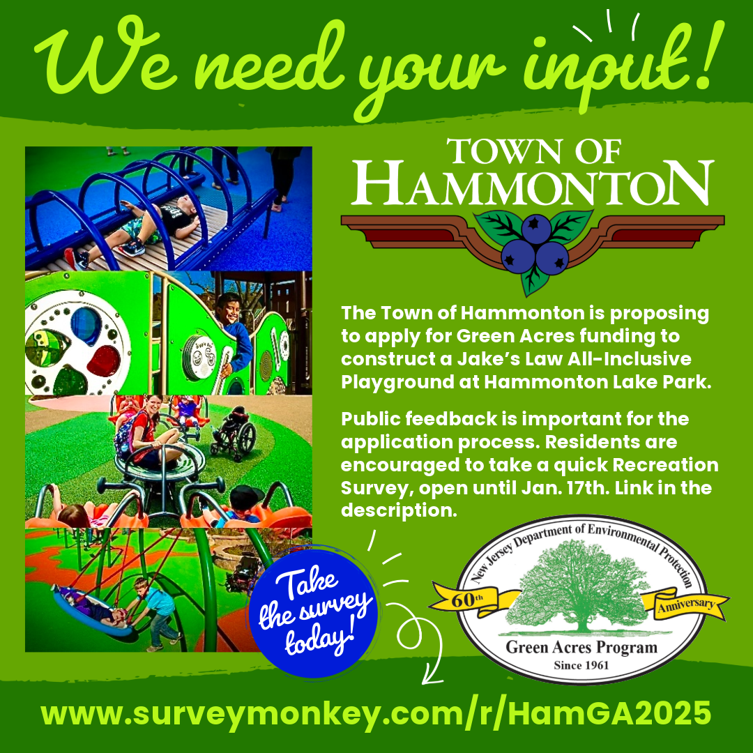 All Inclusive Playground Lake Park – Town of Hammonton