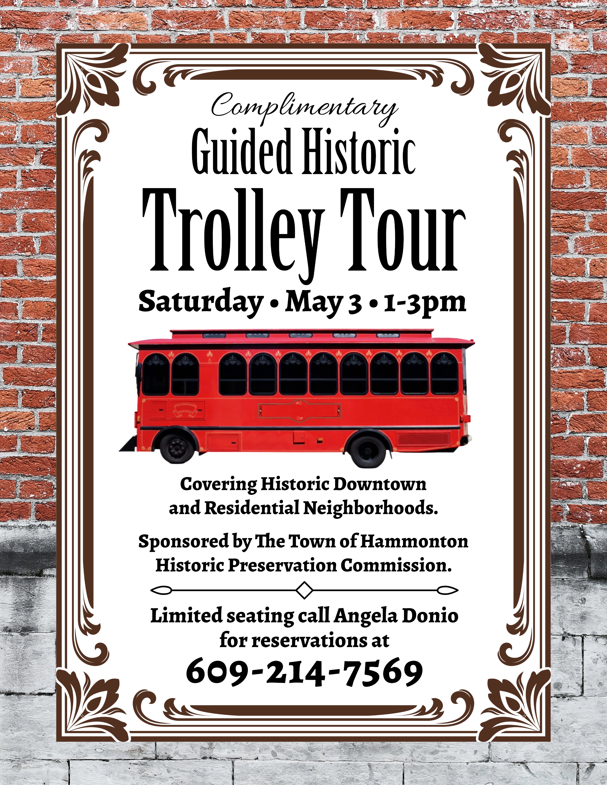 Guided Historic Trolley Tour: Saturday, May 3rd, 1-3 p.m. – Town of ...