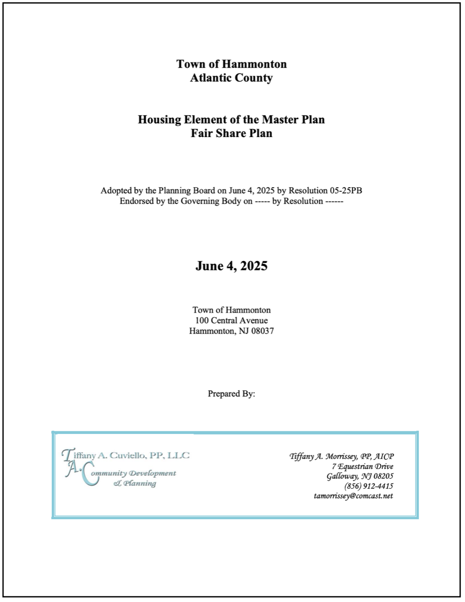 Land Use Board – Town of Hammonton