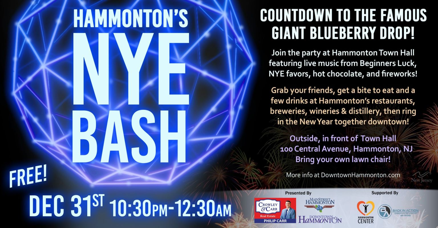 Hammonton’s NYE Bash and Giant Blueberry Drop – Town of Hammonton